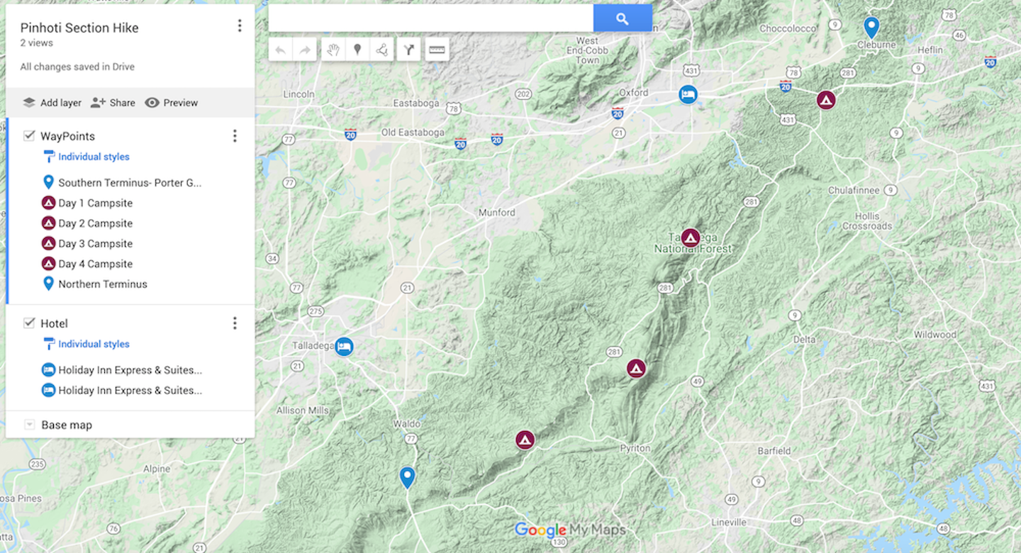 Pinhoti Section Hike Planning – Hiking With Cloud Whisperer